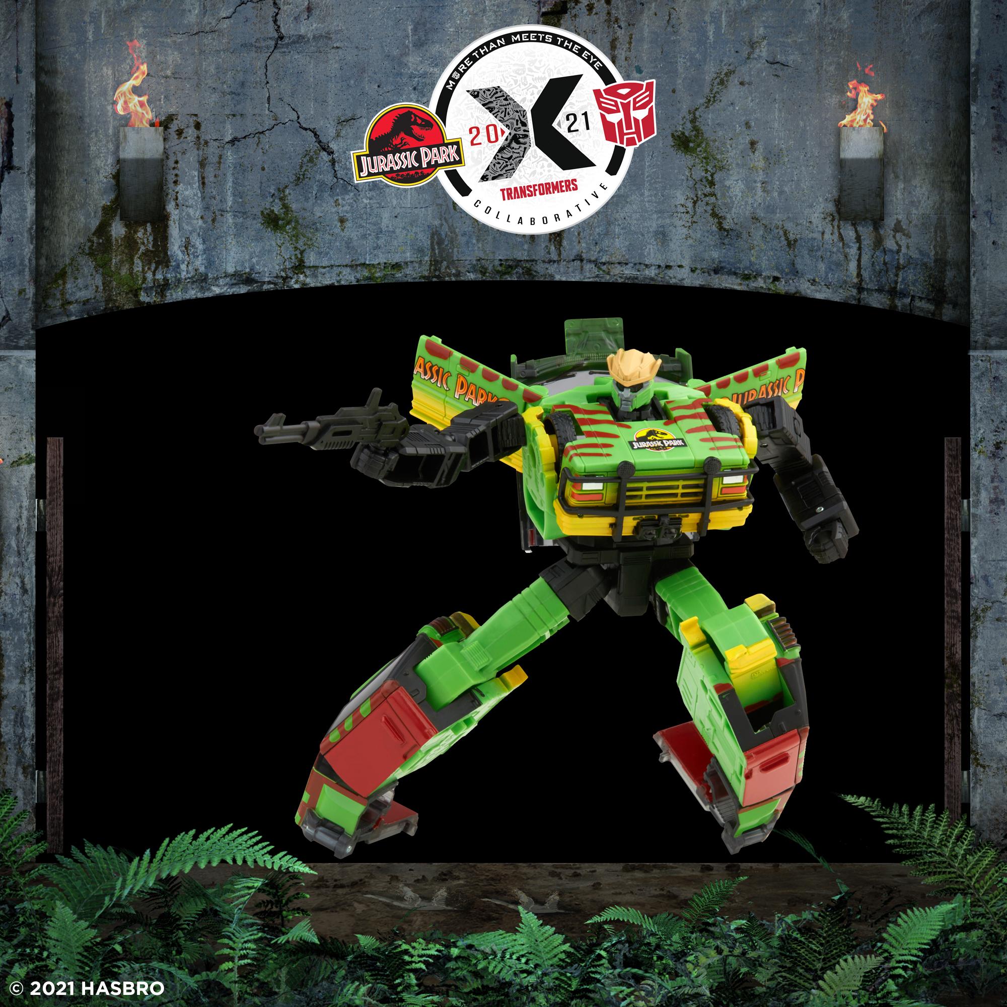 Jurassic Park's T-Rex and Ford Explorer Transformers Collab - Nerdtropolis